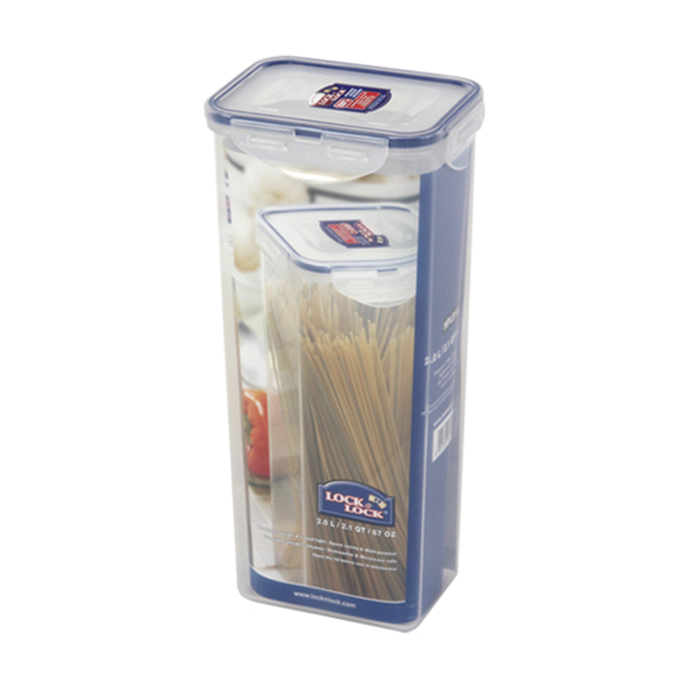 LocknLock Classics Extra Large Tall Rectangular Food Container with Le ...