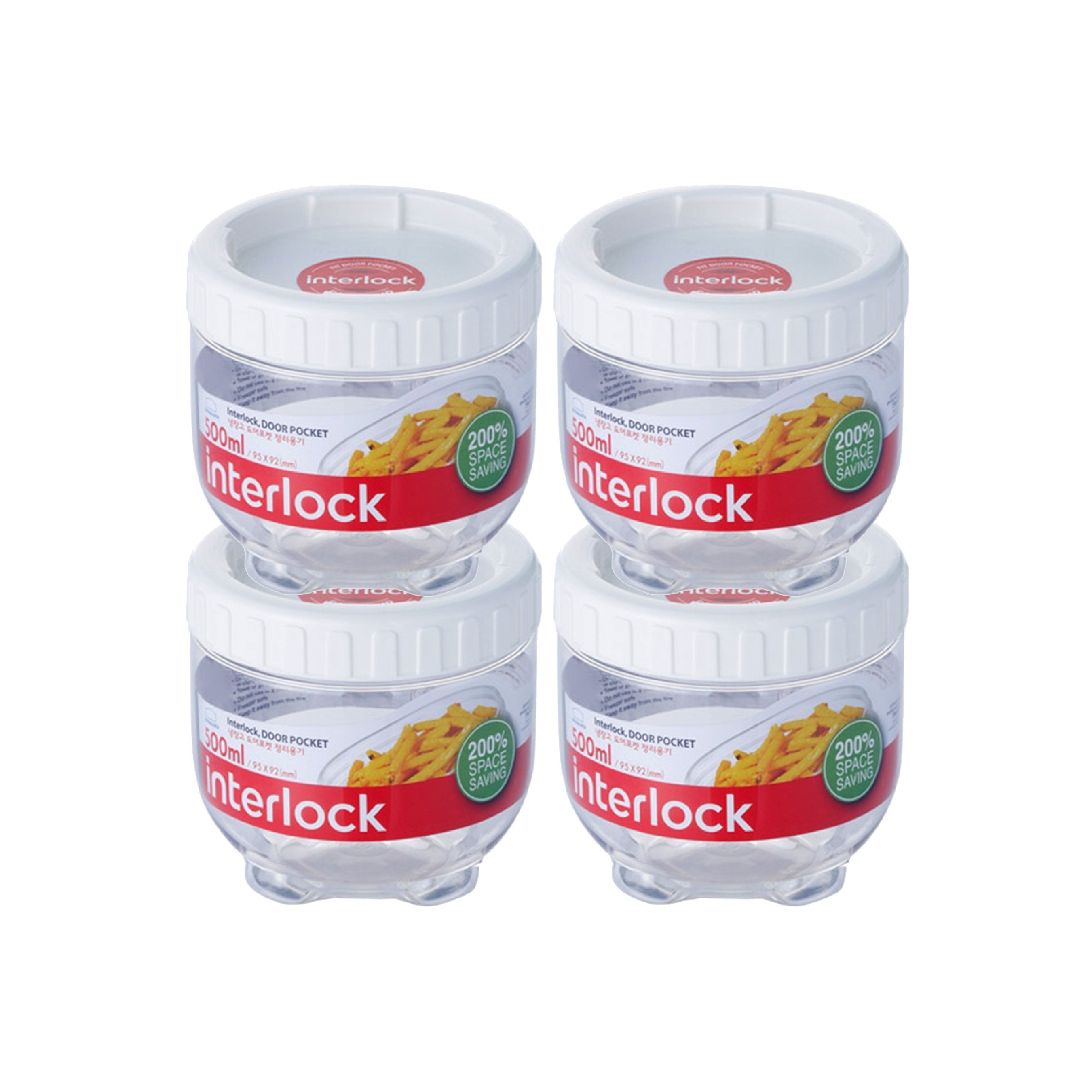 ROUND 500ML X 4 - INTERLOCK SET – LocknLock India